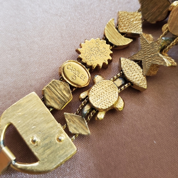 Carolee | Jewelry | Vintage Carolee Double Row Slide Charm Bracelet ...